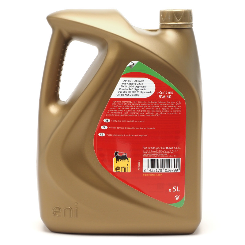 ENI i-Sint MS 5W-40 Motoröl 5l - SAE 5W-40 - PKW Motoröle - Eni/ Agip ...