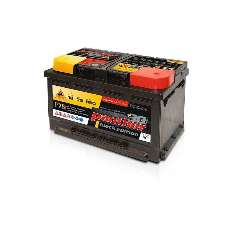 Panther Car +30% A+75 Typ IVT Autobatterie 12V 75Ah 680A ...