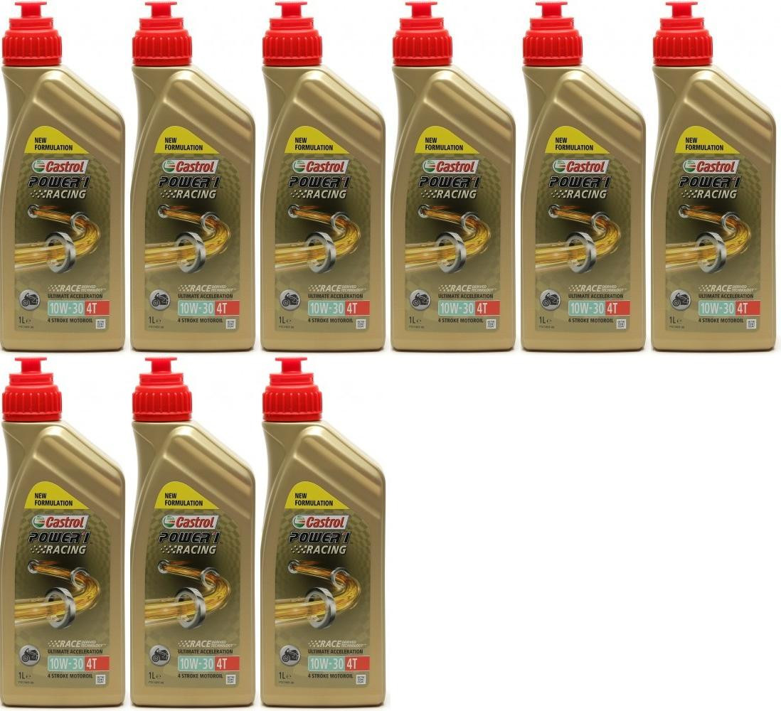 Castrol Power 1 Racing 4T Motoröl 10W-30 9x 1l = 9 Liter - 4T SAE 10W-30 - Motoröl 4-Takt - Bike ...