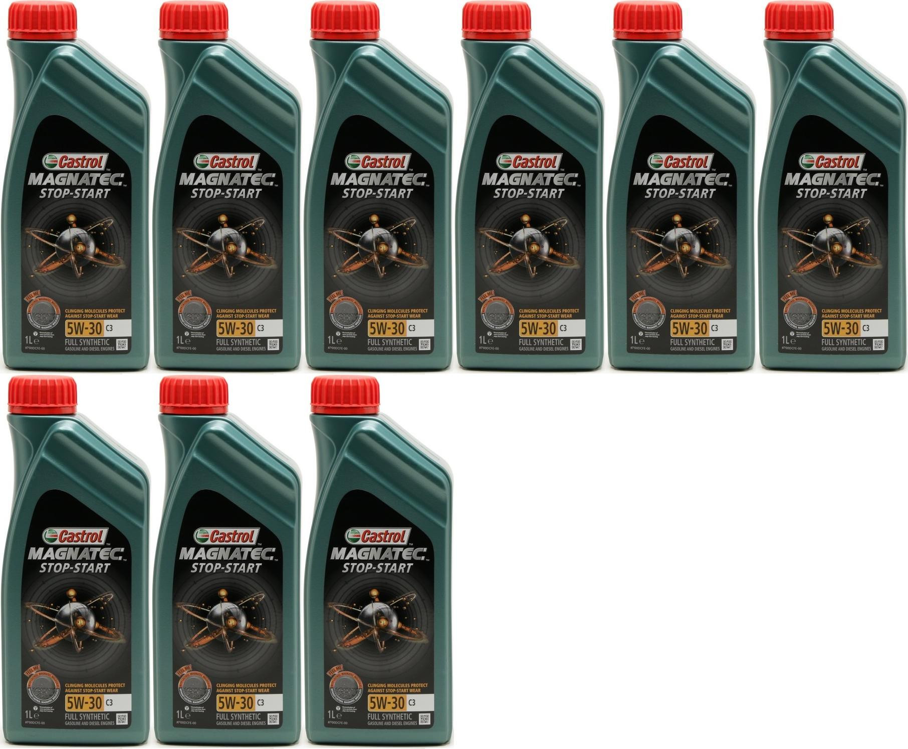 Castrol Magnatec Stop-Start 5W-30 C3 9x 1l = 9 Liter - SAE 5W-30 - Auto ...