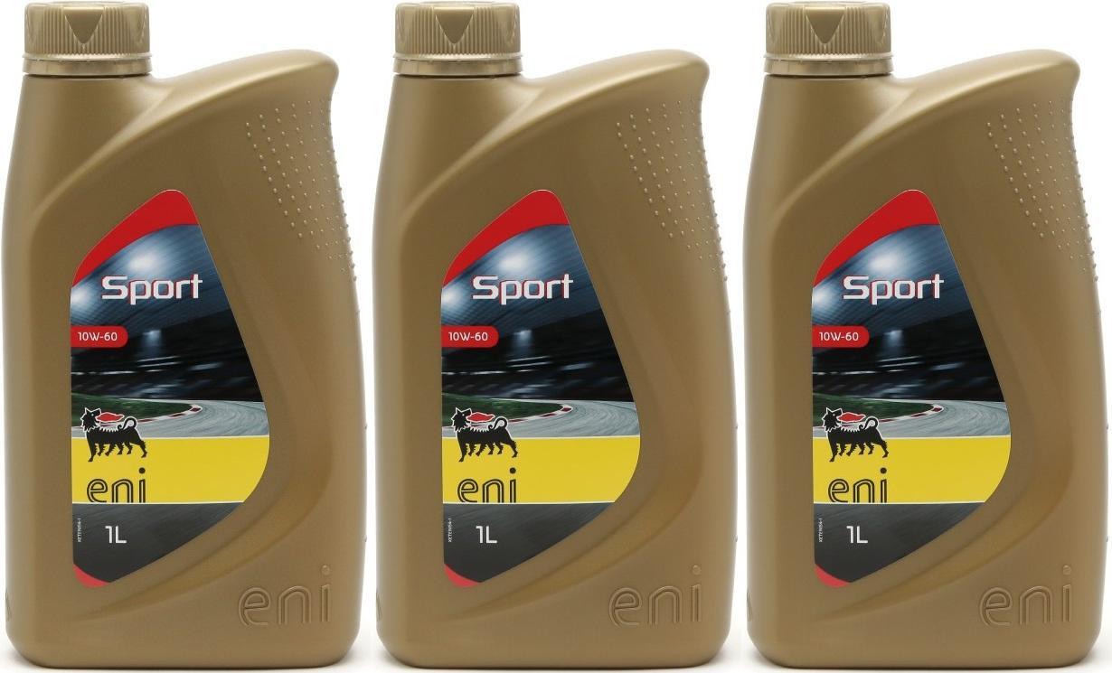 ENI Racing Sport 10W-60 Motoröl 3x 1l = 3 Liter - SAE 10W-60 - Auto/PKW ...