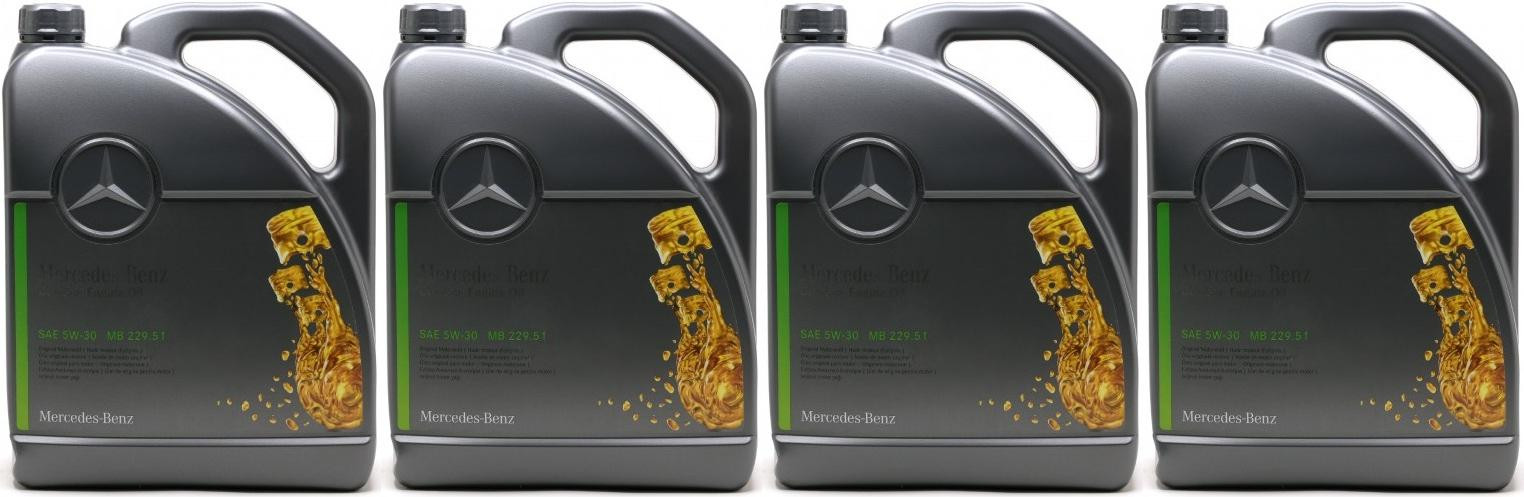Original Mercedes Benz MB 229.51 5W-30 Motoröl 4x 5 = 20 Liter - SAE 5W ...