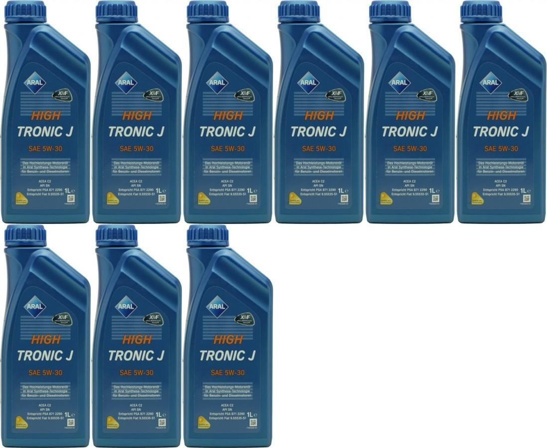 Aral HighTronic J 5W-30 Motoröl 9x 1l = 9 Liter - SAE 5W-30 - Auto/PKW ...