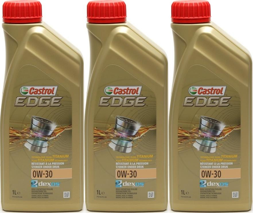 Castrol Edge 0W-30 Fluid Titanium (ex. FST) Motoröl 3x 1l = 3 Liter ...