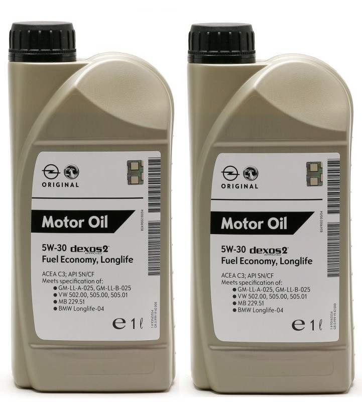 Original GM Genuine Opel 5W-30 dexos2 Longlife 1942000 Motoröl 2x 1l ...
