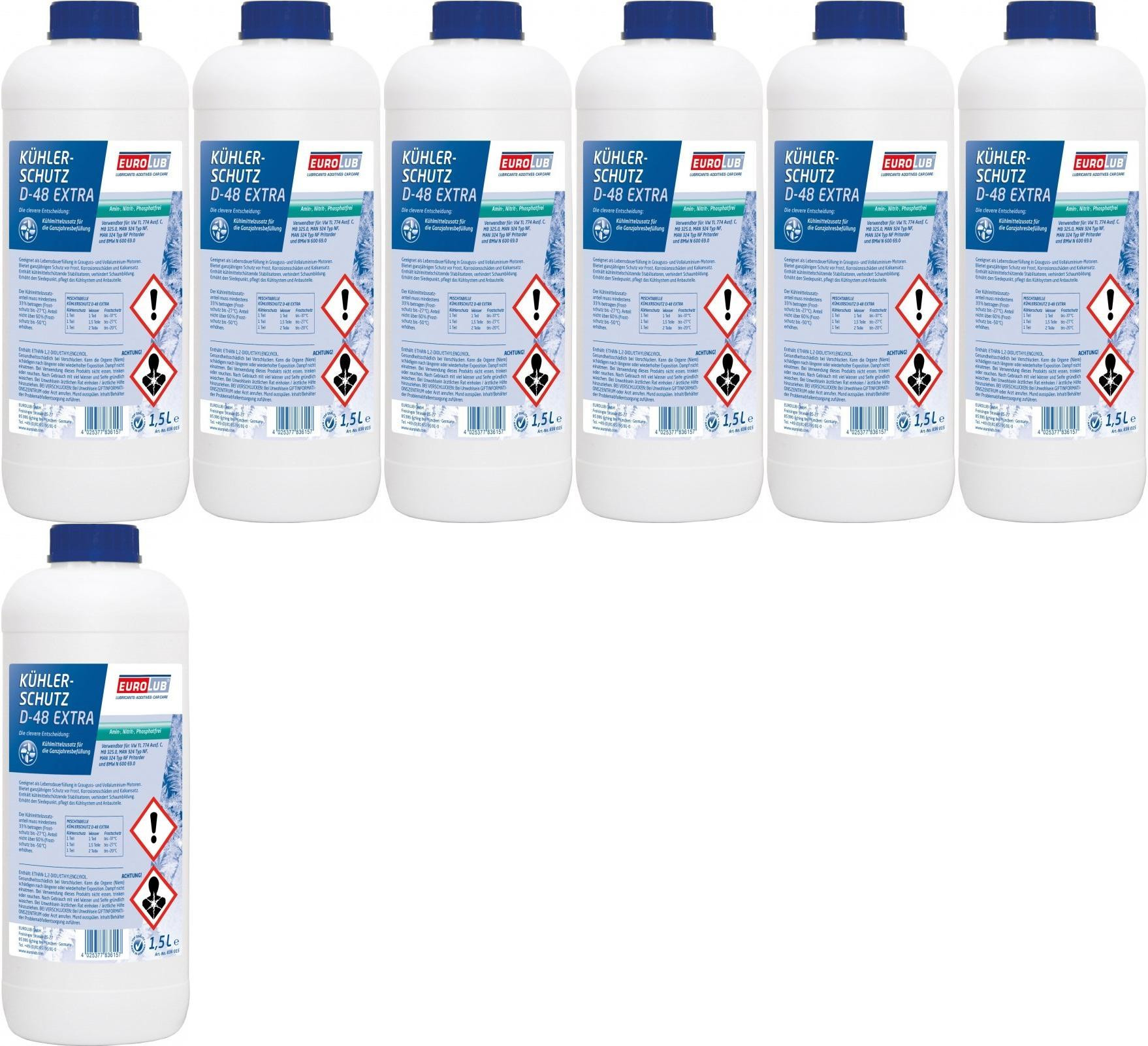 Eurolub Kühlerfrostschutz D-48 Extra Konzentrat 7 x 1,5 = 10,5 Liter ...
