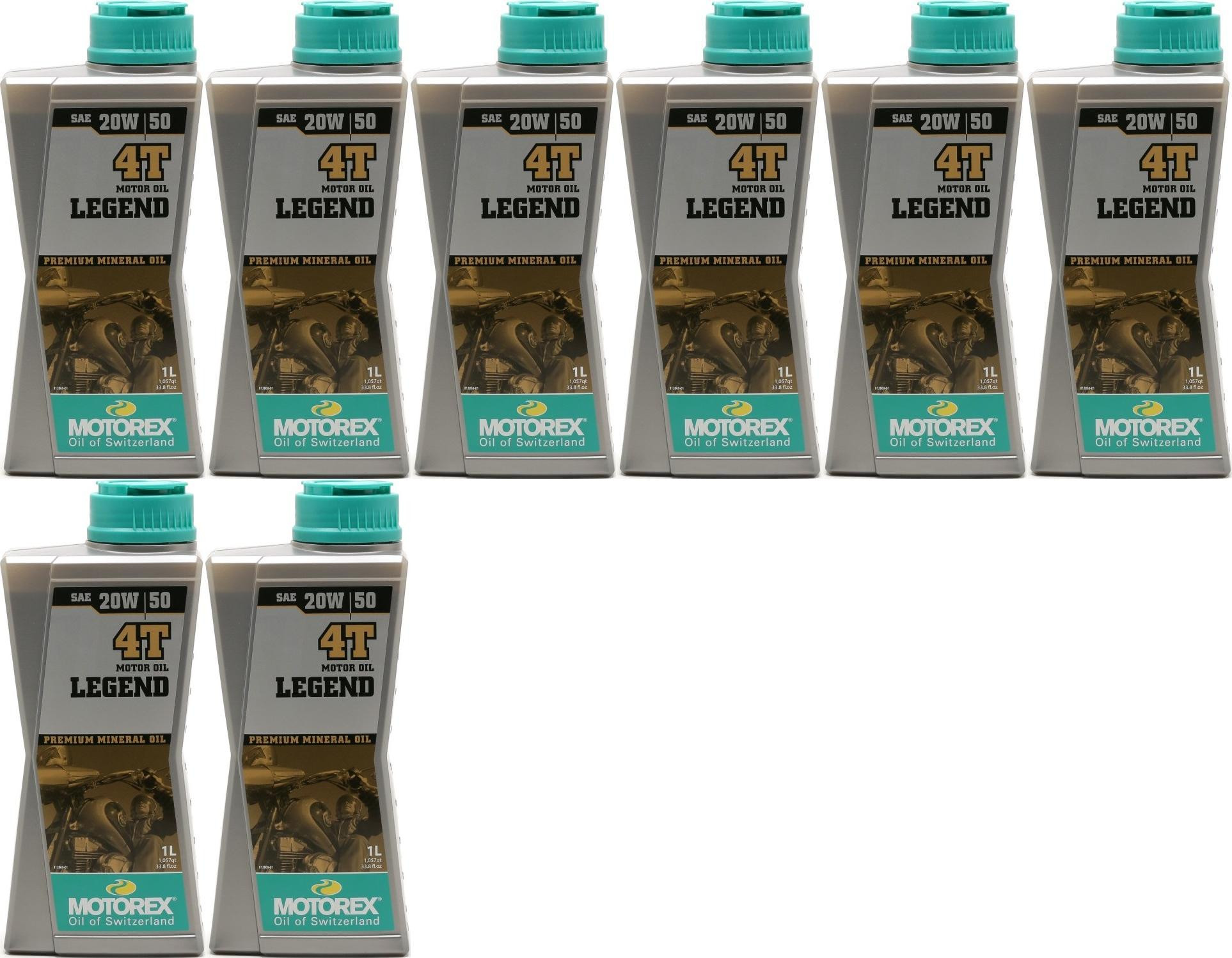 MOTOREX 4T Legend SAE 20W-50 Motorrad Motoröl 8x 1l = 8 Liter - 4-Takt ...