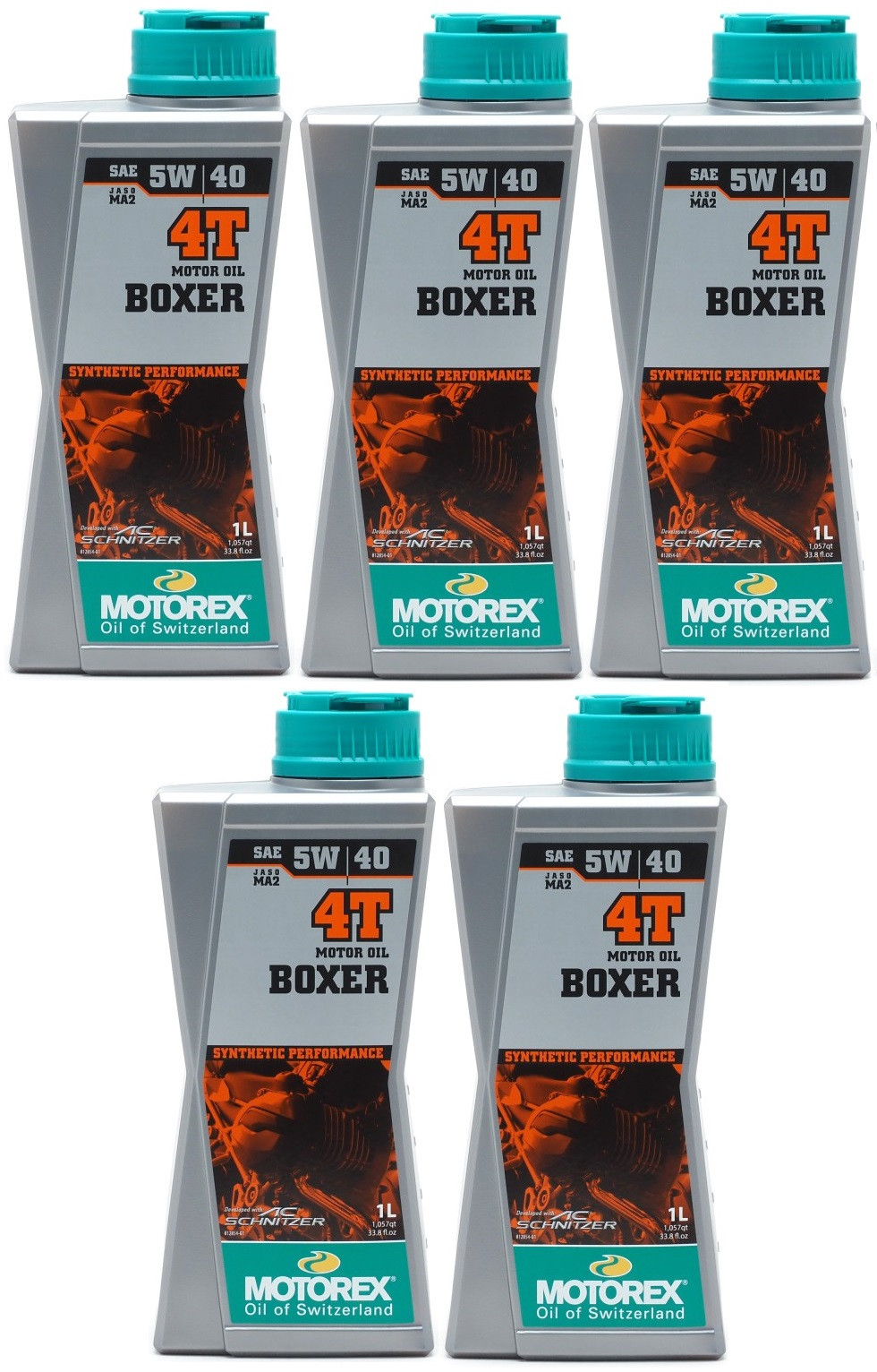 MOTOREX 4T Boxer SAE 5W-40 Motorrad Motoröl 5x 1l = 5 Liter - 4-Takt ...