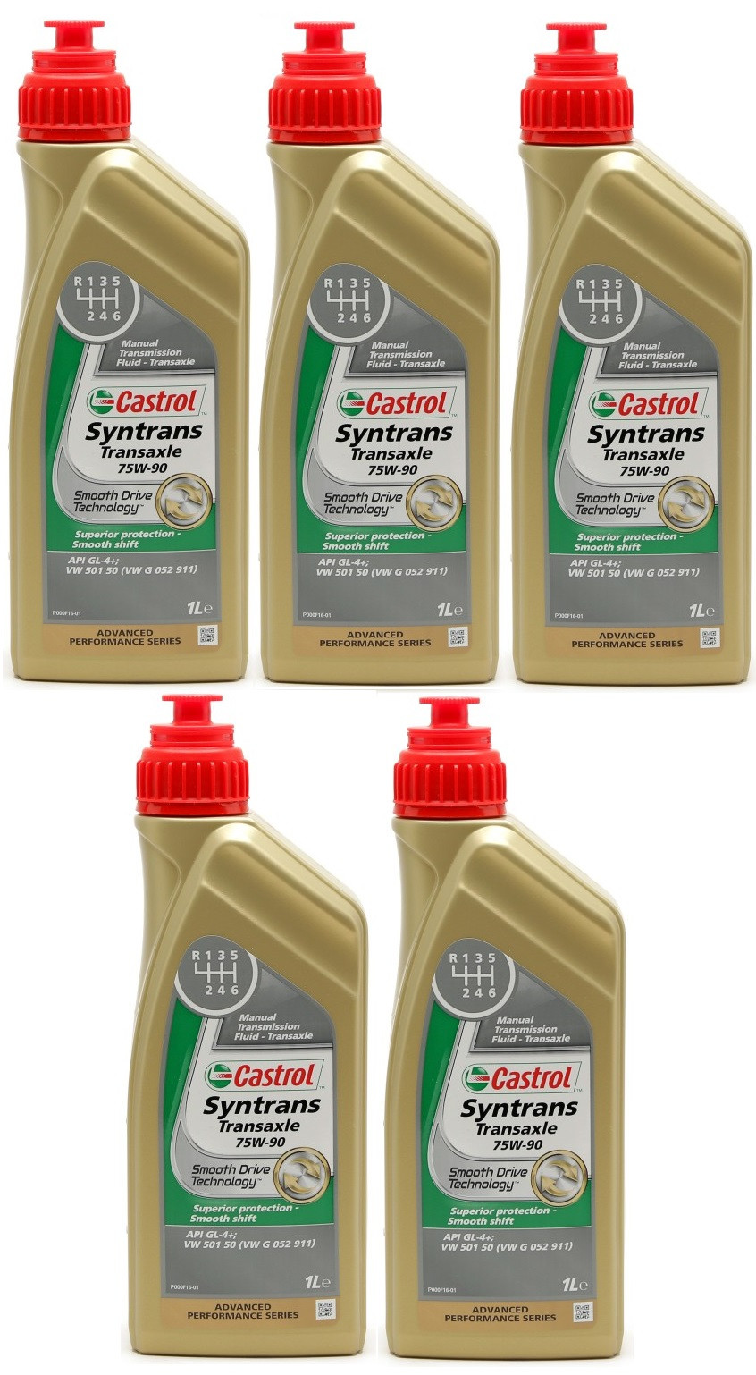 Castrol Syntrans Manual Transaxle 75W-90 Schaltgetriebeöl 5x 1l = 5 ...