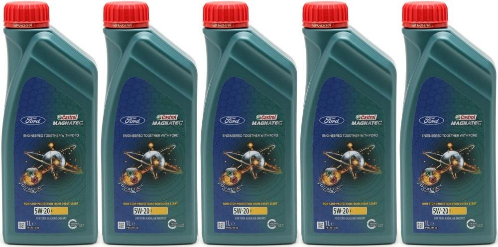 Castrol Magnatec E 5W-20 Motoröl (Ford EcoBoost WSS-M2C948-B) 5x 1l = 5 ...