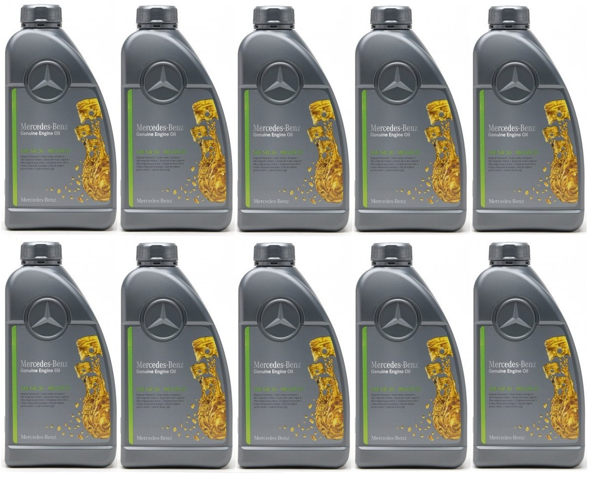 Original Mercedes Benz MB 229.51 5W-30 Motoröl 10x 1l = 10 Liter ...
