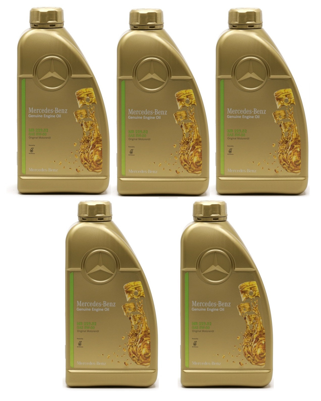 Original Mercedes Benz MB 229.52 5W-30 Motoröl 5x 1l = 5 Liter - SAE 5W ...
