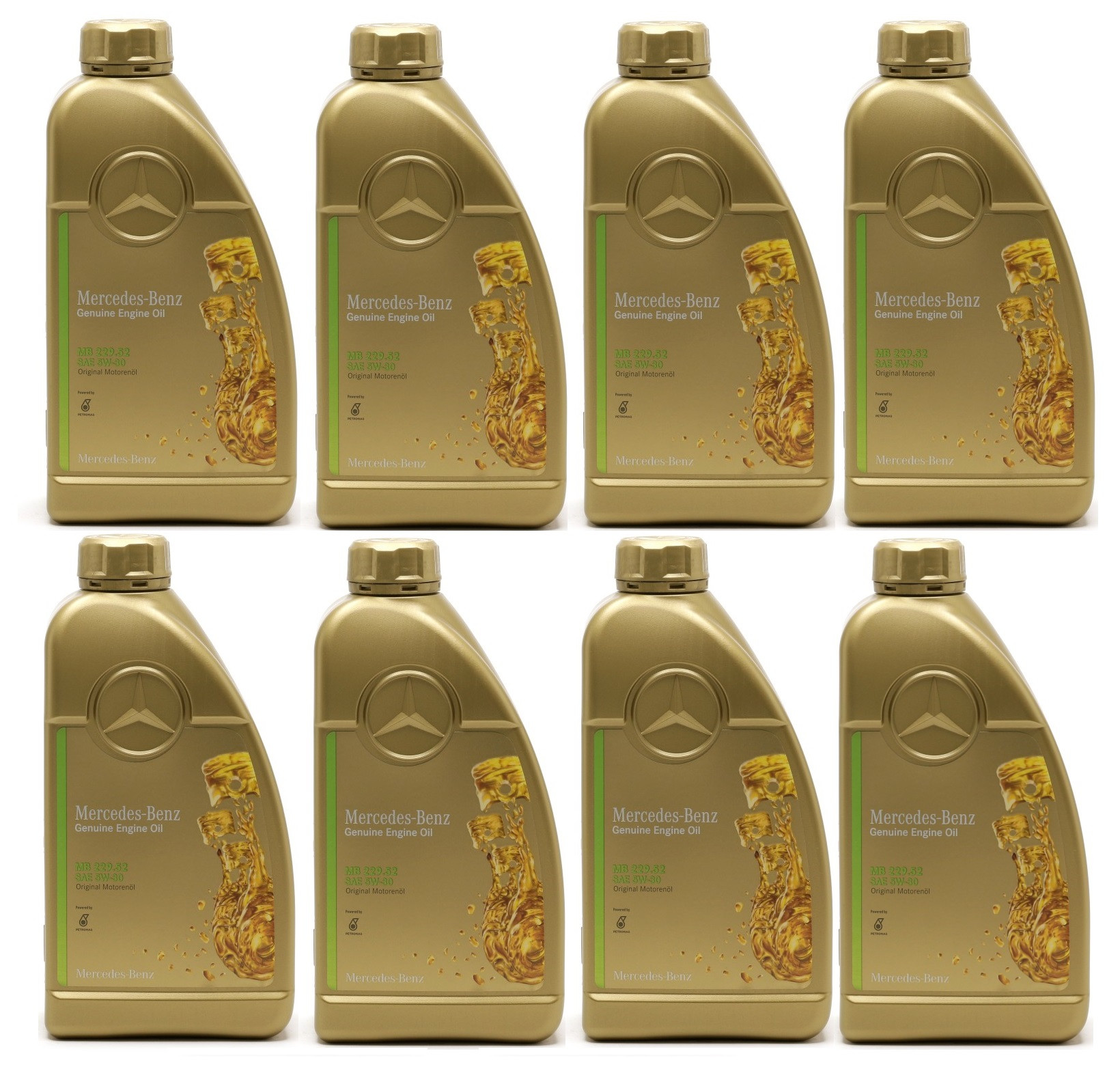 Original Mercedes Benz MB 229.52 5W-30 Motoröl 8x 1l = 8 Liter - SAE 5W ...