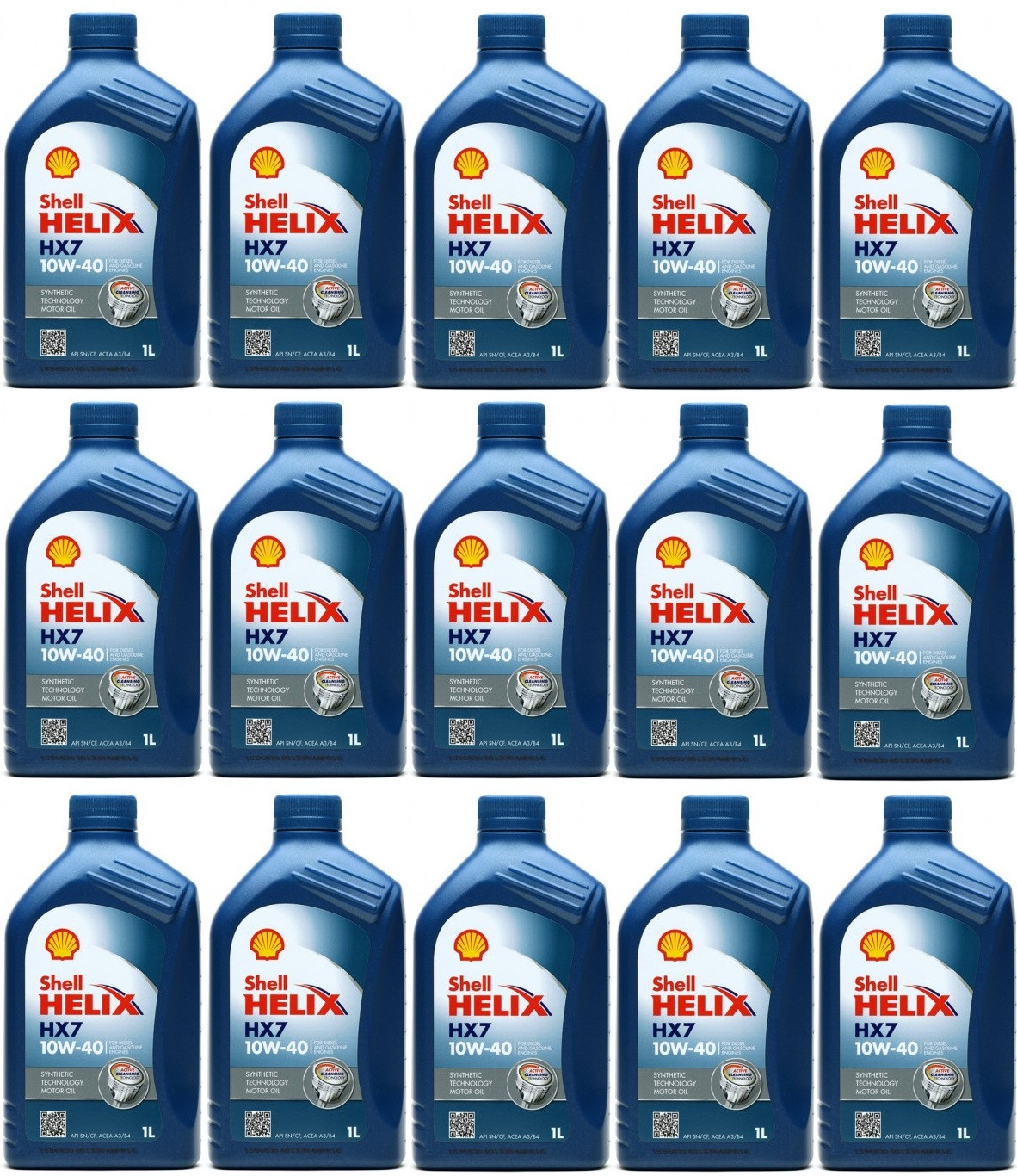 Shell Helix HX7 10W-40 Diesel & Benziner Motoröl 15x 1l = 15 Liter ...