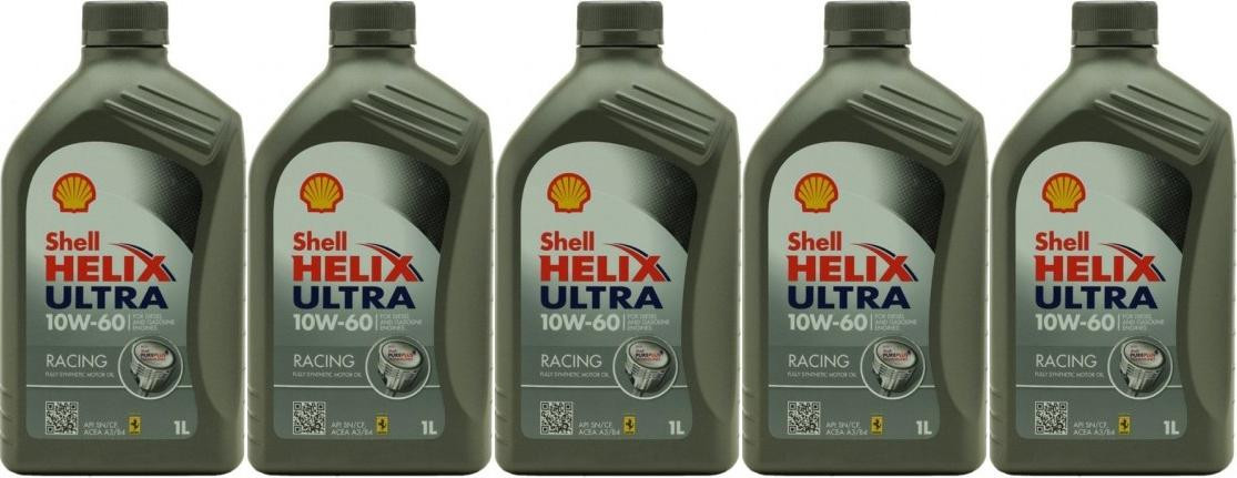 Shell Helix Ultra Racing 10W-60 Motoröl 5x 1l = 5 Liter - SAE 10W-60 ...