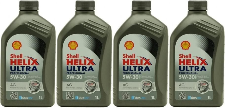 Shell Helix Ultra Professional AG 5W-30 Motoröl 4x 1l = 4 Liter - SAE ...