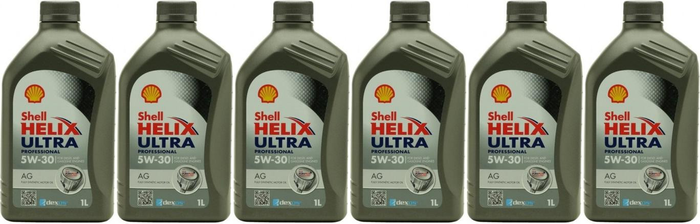 Shell Helix Ultra Professional AG 5W-30 Motoröl 6x 1l = 6 Liter - SAE ...