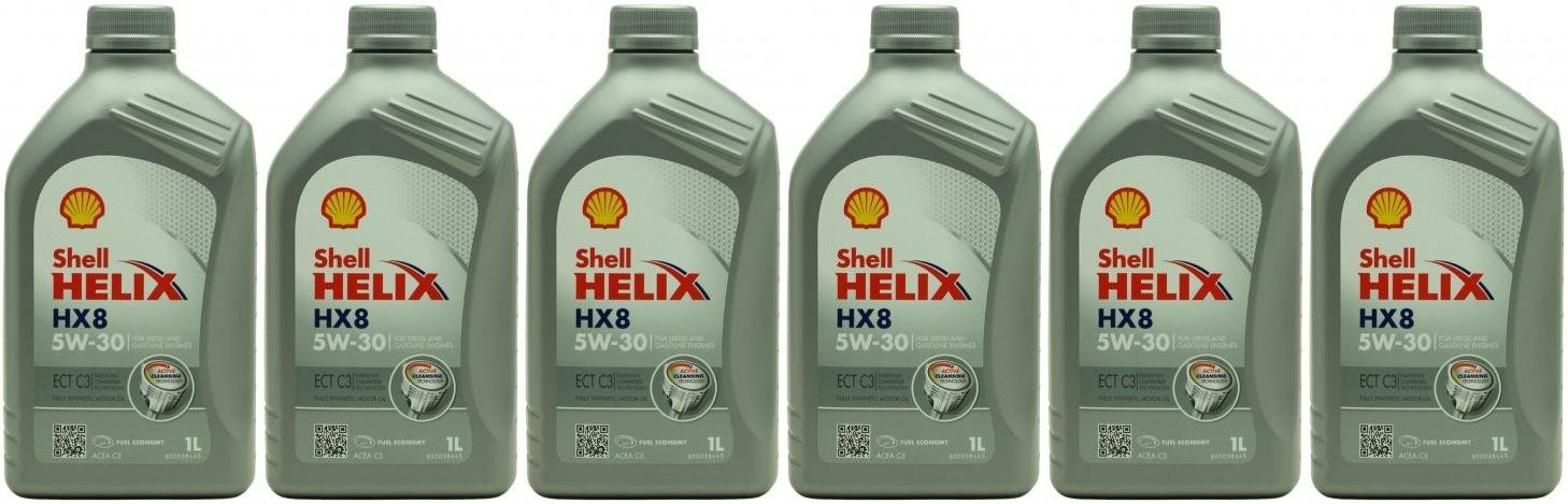 Shell Helix HX8 ECT C3 5W-30 Motoröl 6x 1l = 6 Liter - SAE 5W-30 - Auto ...