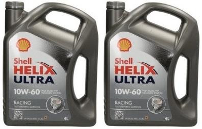 Shell Helix Ultra Racing 10W-60 Motoröl 2x 4l = 8 Liter - SAE 10W-60 ...