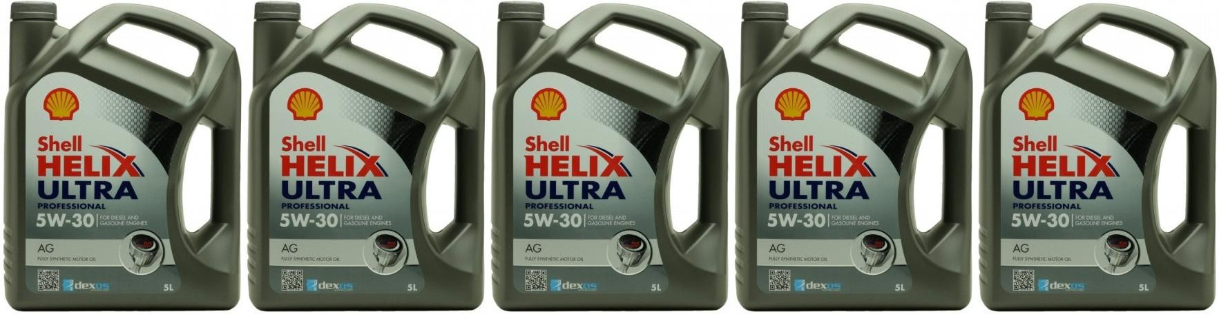 Shell Helix Ultra Professional AG 5W-30 Motoröl 5x 5 = 25 Liter - SAE ...