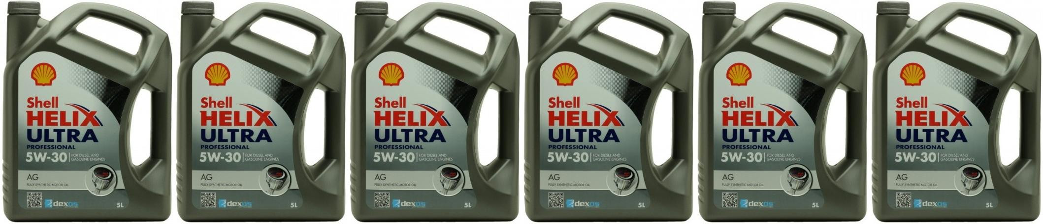 Shell Helix Ultra Professional AG 5W-30 Motoröl 6x 5 = 30 Liter - SAE ...