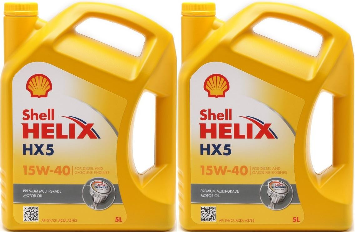 Shell Helix HX5 15W-40 Motoröl 2x 5 = 10 Liter - SAE 15W-40 - Auto/PKW ...