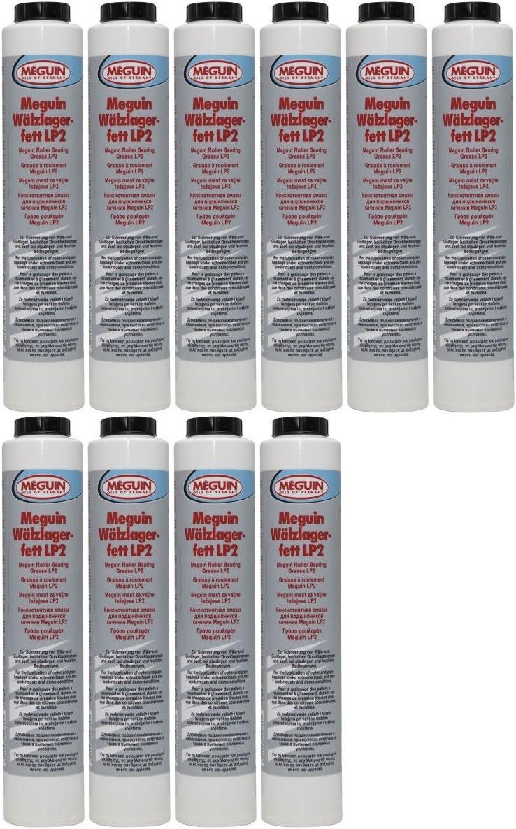Meguin 9029 Wälzlagerfett LP2 Lube Shuttle Fett Kartusche 10x 400 Gramm ...