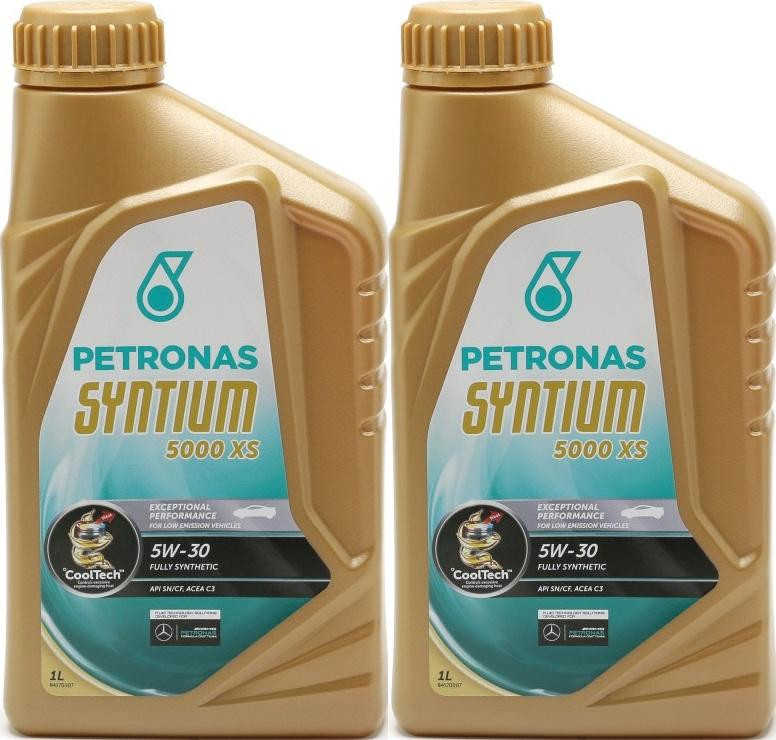 Petronas Syntium 5000 XS 5W-30 Motoröl 2x 1l = 2 Liter - SAE 5W-30 ...