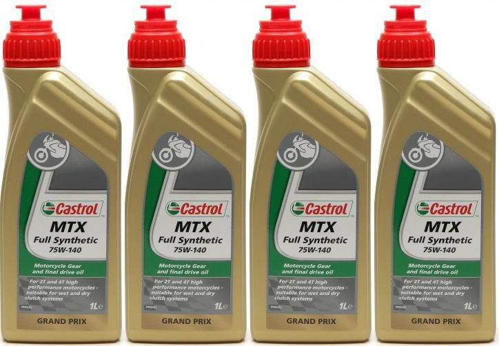 Castrol MTX FULL Synthetic 75W-140 Motorrad Getriebeöl 4x 1l = 4 Liter ...