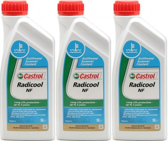 Castrol Radicool NF Kühlerfrostschutz Konzentrat 3x 1l = 3 Liter ...