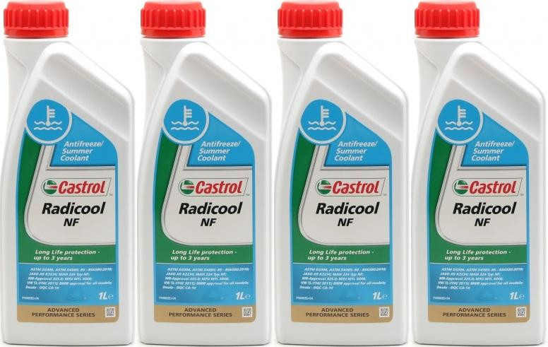 Castrol Radicool NF Kühlerfrostschutz Konzentrat 4x 1l = 4 Liter ...