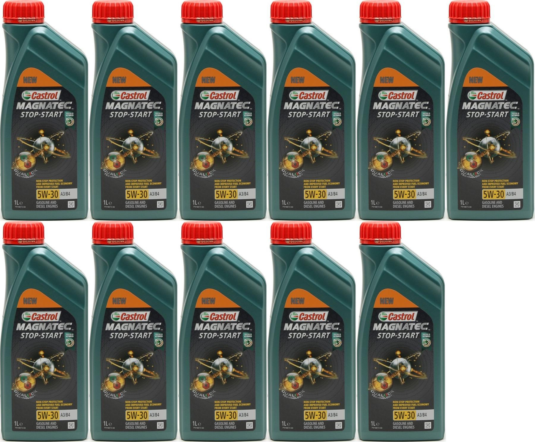 Castrol Magnatec Stop-Start 5W-30 A3/B4 11x 1l = 11 Liter - SAE 5W-30 ...
