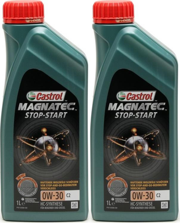 Castrol Magnatec Stop-Start C2 0W-30 Motoröl 2x 1l = 2 Liter - SAE 0W ...