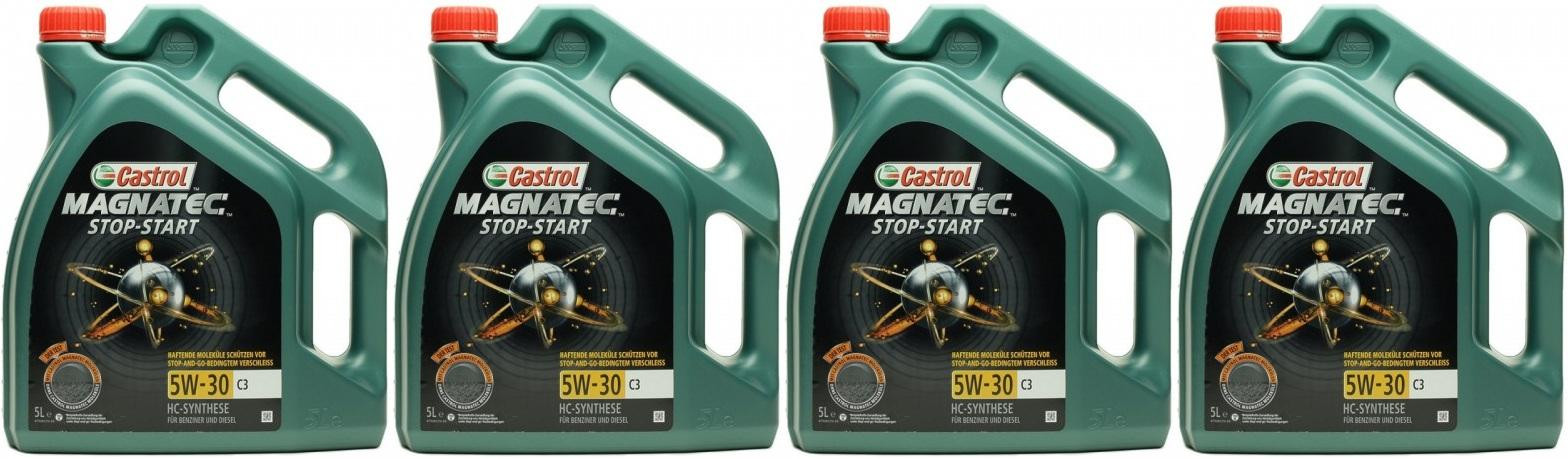 Castrol Magnatec Stop-Start 5W-30 C3 4x 5 = 20 Liter - SAE 5W-30 - Auto ...