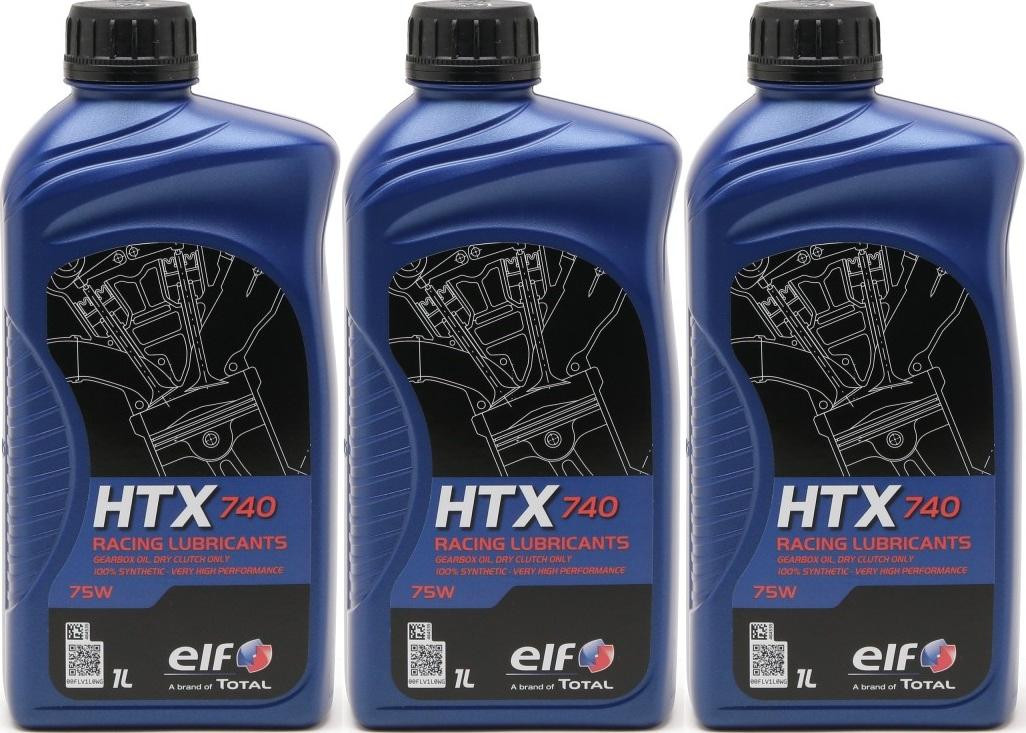 Elf HTX 740 Racing Getriebeöl 75W 2-Takt Motorrad Motoröl 3x 1l = 3 ...