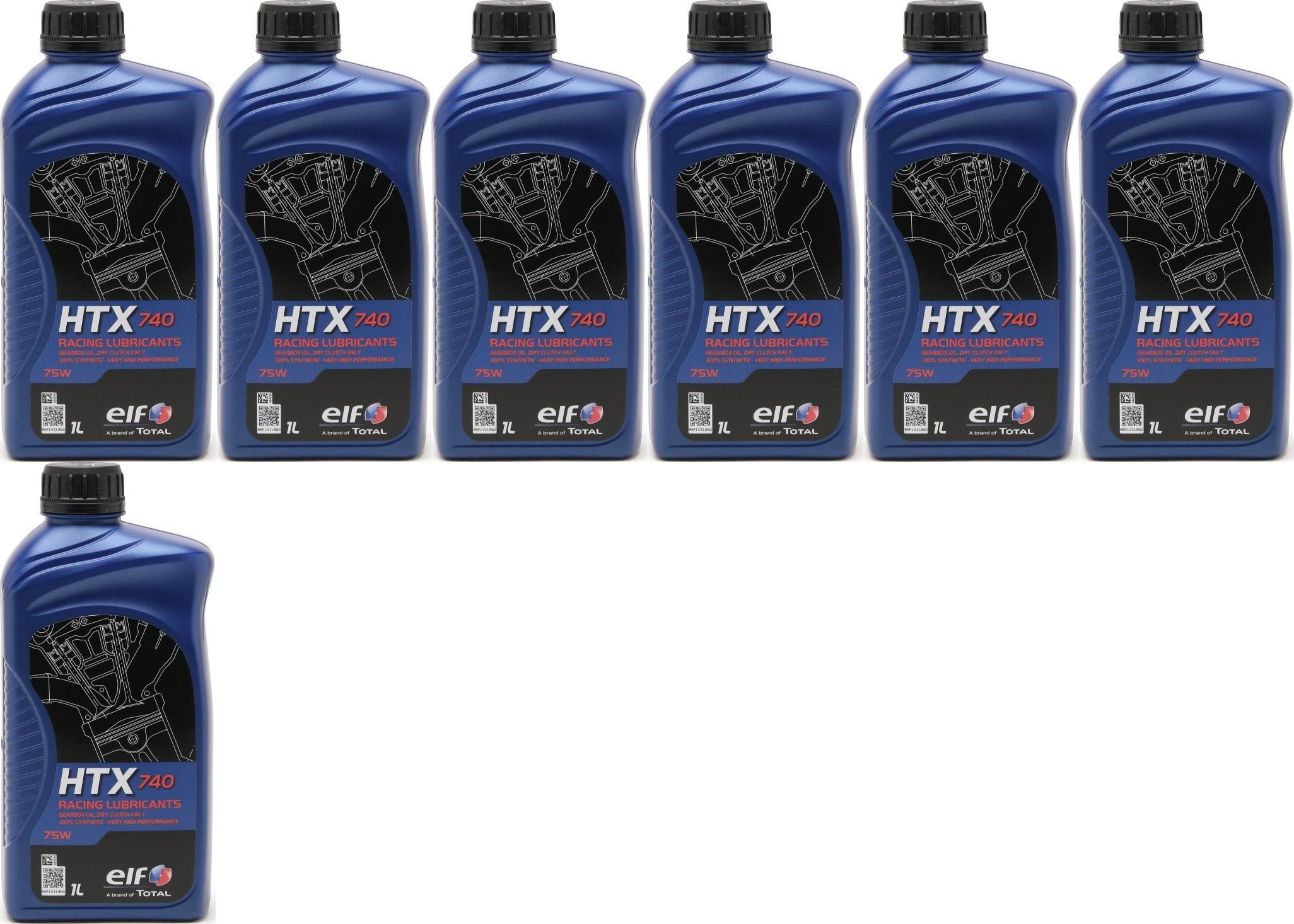 Elf HTX 740 Racing Getriebeöl 75W 2-Takt Motorrad Motoröl 7x 1l = 7 ...