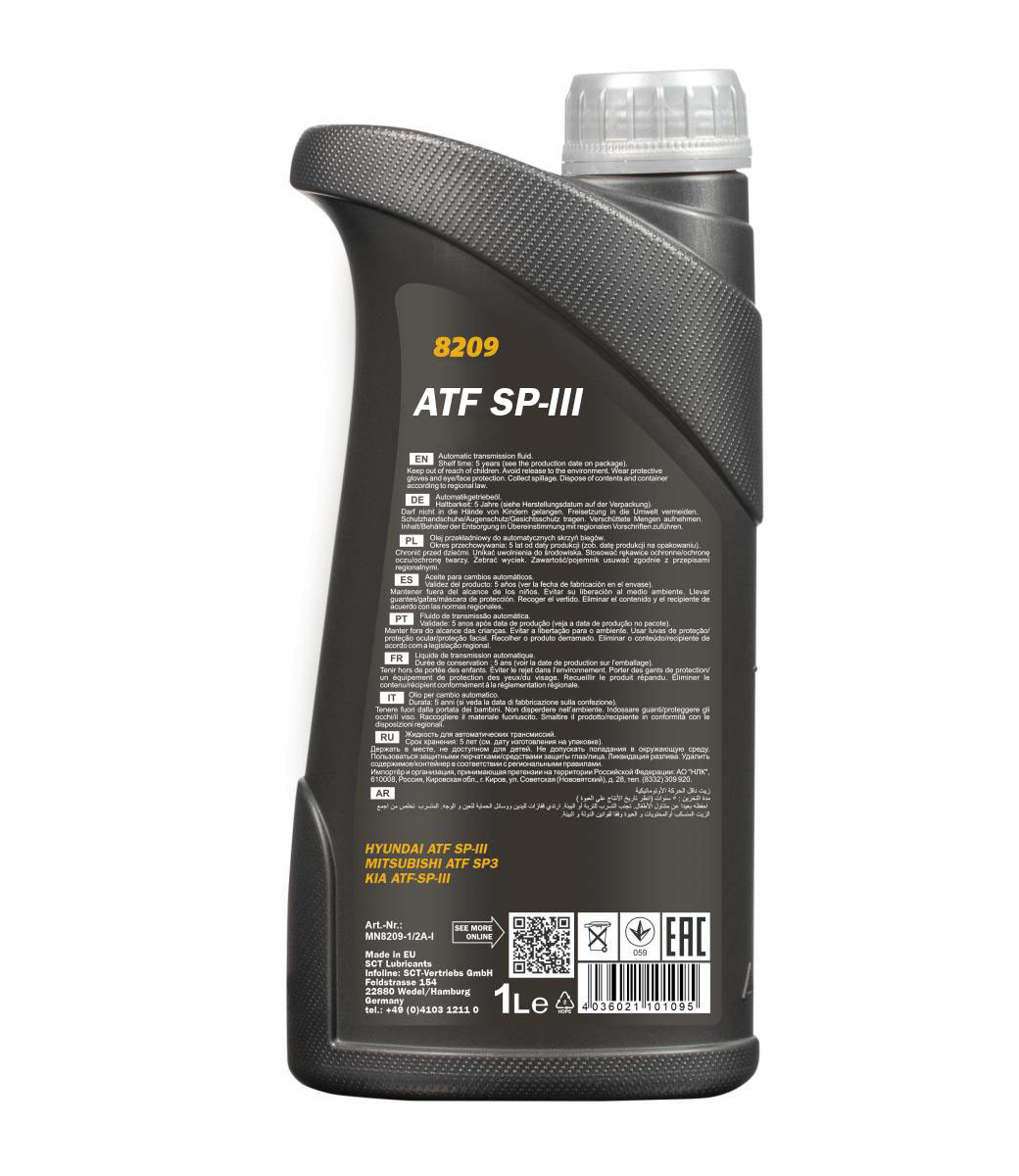 Mannol 8209 ATF SP-III Special Automatikgetriebeöl 1l Flasche - ATF Automatikgetriebeöle ...