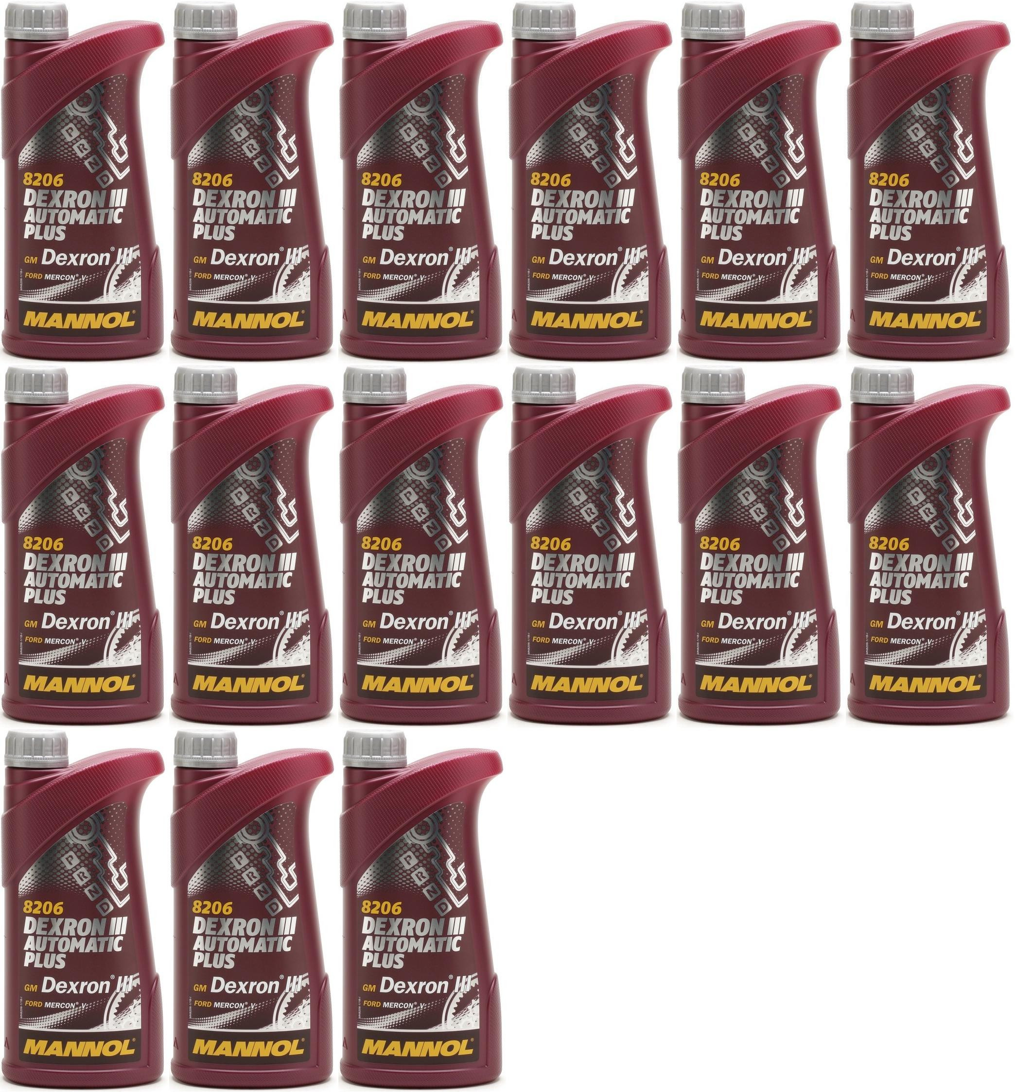 MANNOL Dexron III Automatic Plus 15x 1l = 15 Liter - ATF ...