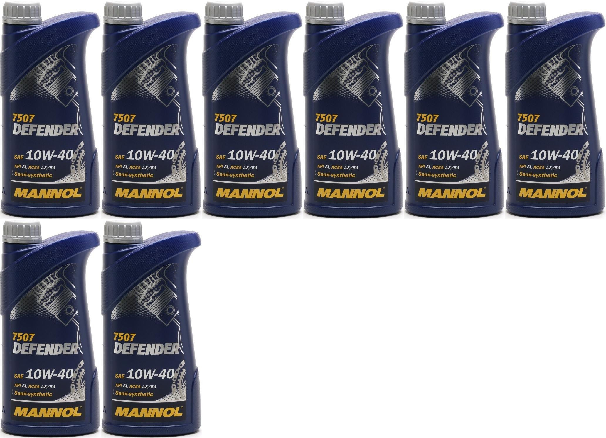 Mannol Defender 10W-40 Diesel & Benziner Motoröl 8x 1l = 8 Liter - SAE ...