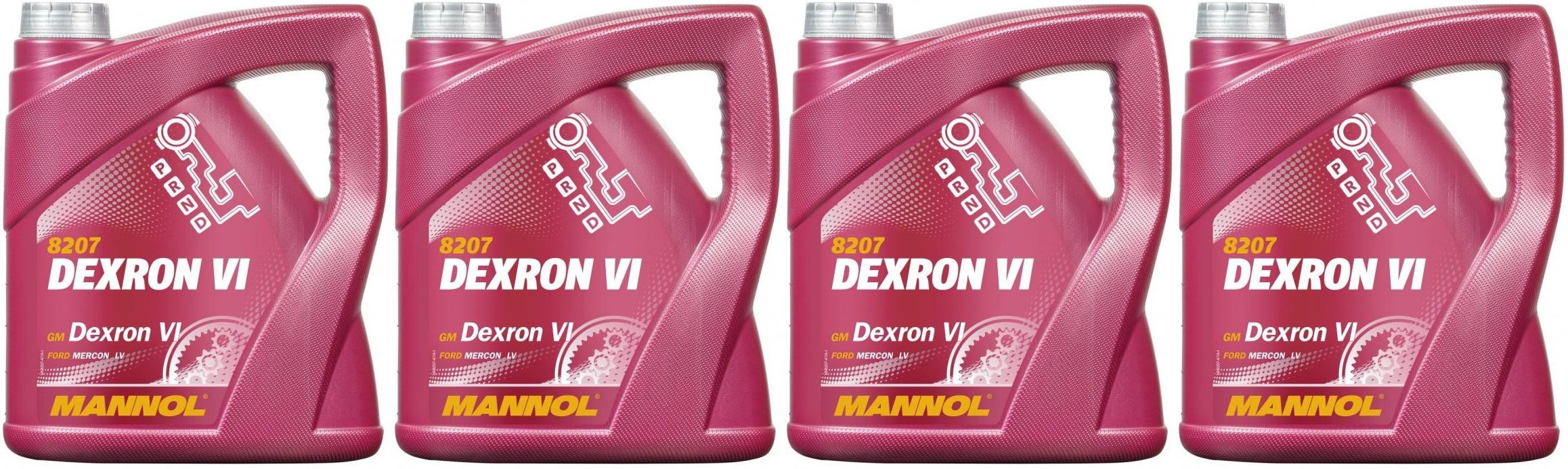 MANNOL Dexron VI 4x 4l = 16 Liter - ATF Automatikgetriebeöle ...