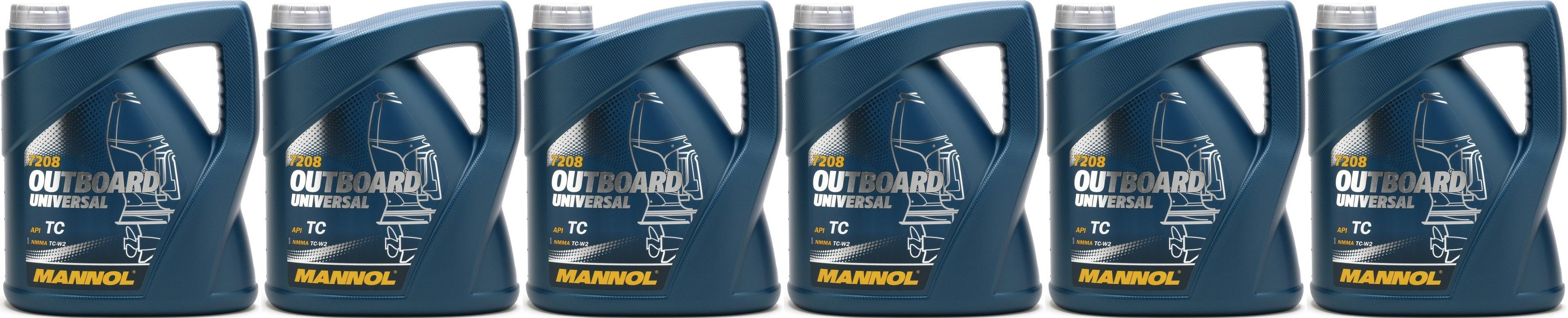 MANNOL Outboard Universal TCW2 Motoröl 6x 4l = 24 Liter - Boot - Mannol ...