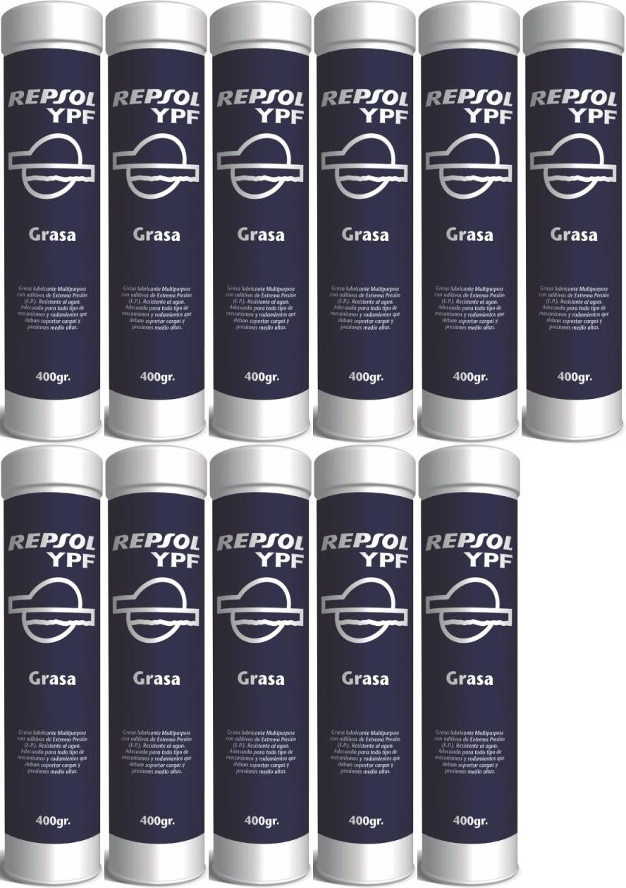 Repsol Lithium Schmierfett MP 2 Fett Kartusche 11x 400 Gramm ...