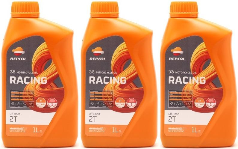 Repsol Motorrad Motoröl RACING OFF ROAD 2T 1 Liter 3x 1l = 3 Liter ...