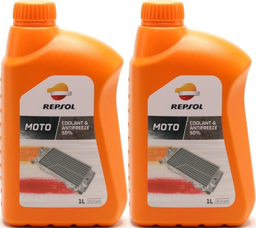 Repsol Kühlerschutz MOTO COOLANT & ANTIFREEZE 50% 1 Liter 2x 1l = 2 ...