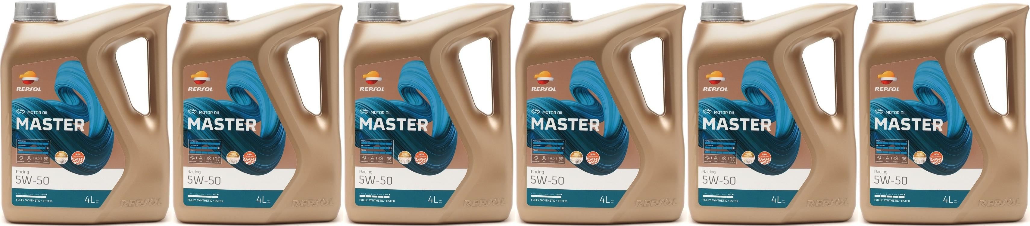Repsol Motoröl Master Racing 5W50 6x 4l = 24 Liter - Repsol - Öl Marken ...