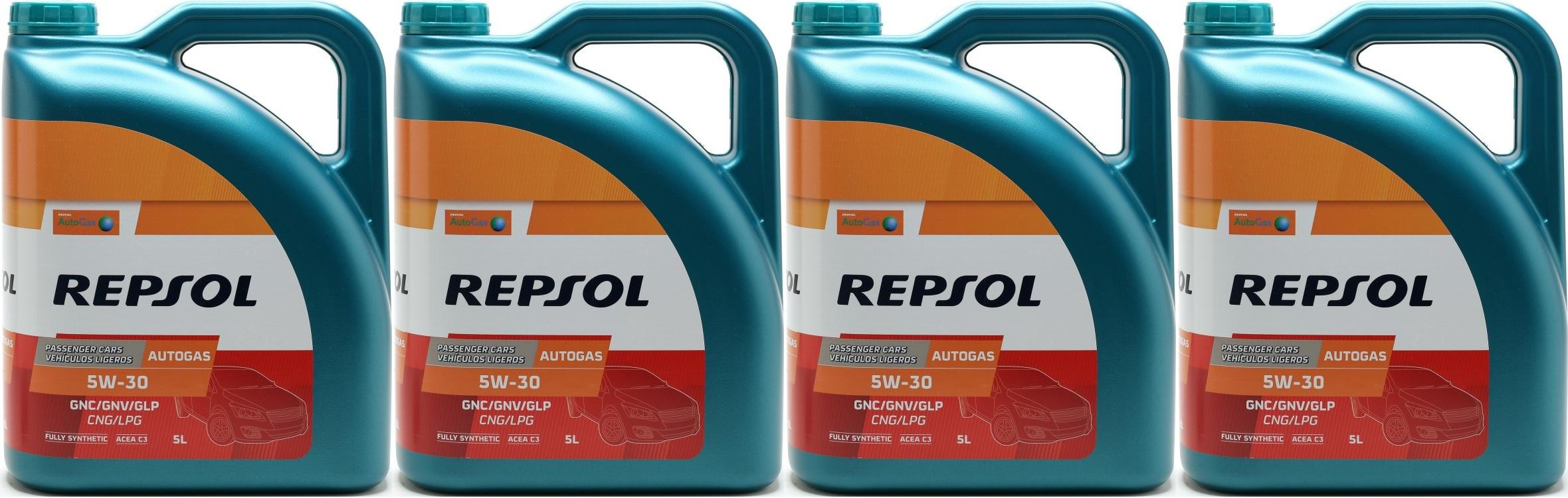 Repsol Gasmotorenöl AUTO GAS 5W30 4x 5 = 20 Liter - Repsol - Öl Marken ...