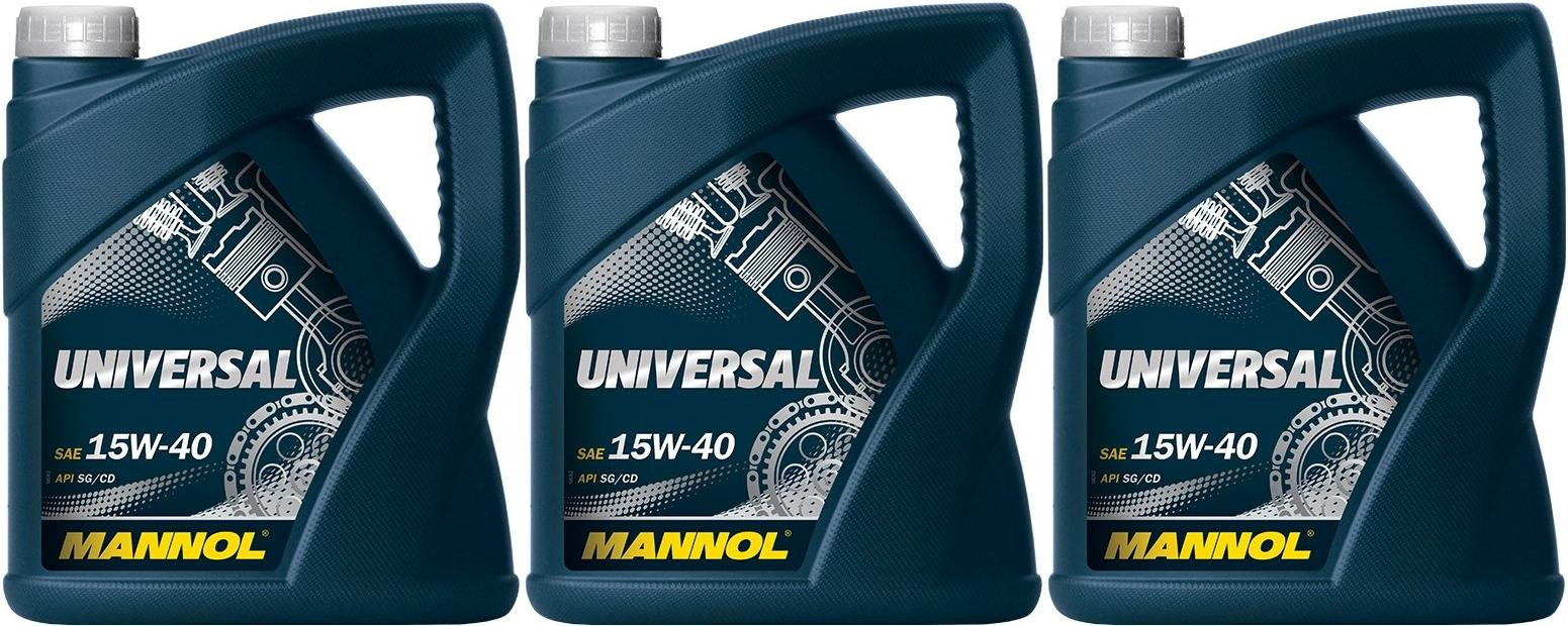 MANNOL 7405 UNIVERSAL SAE 15W-40 3x 4l = 12 Liter - MotoroelDirekt.at