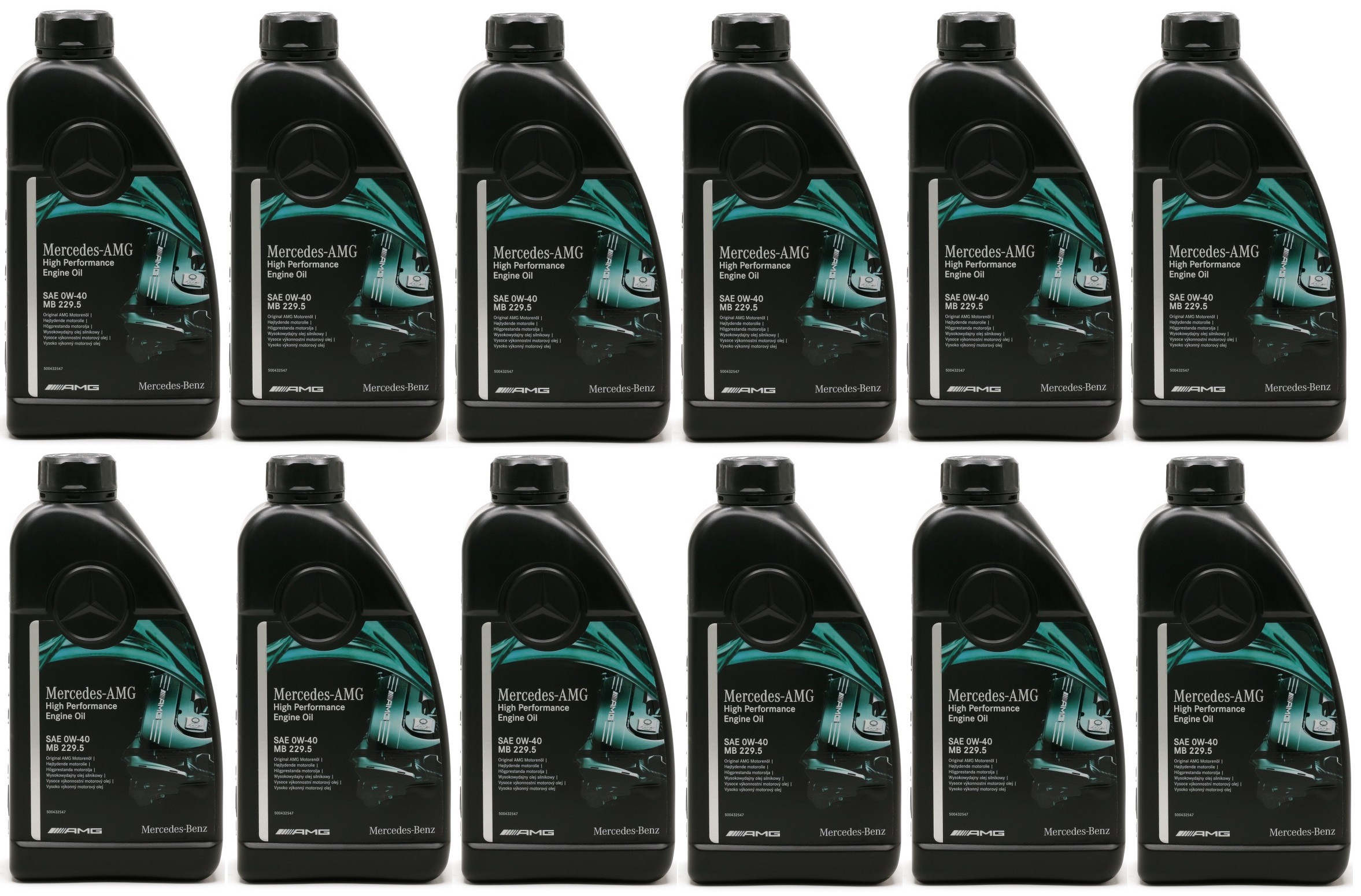 Original Mercedes Benz AMG High Performance MB 229.5 0W-40 12x 1l = 12 ...