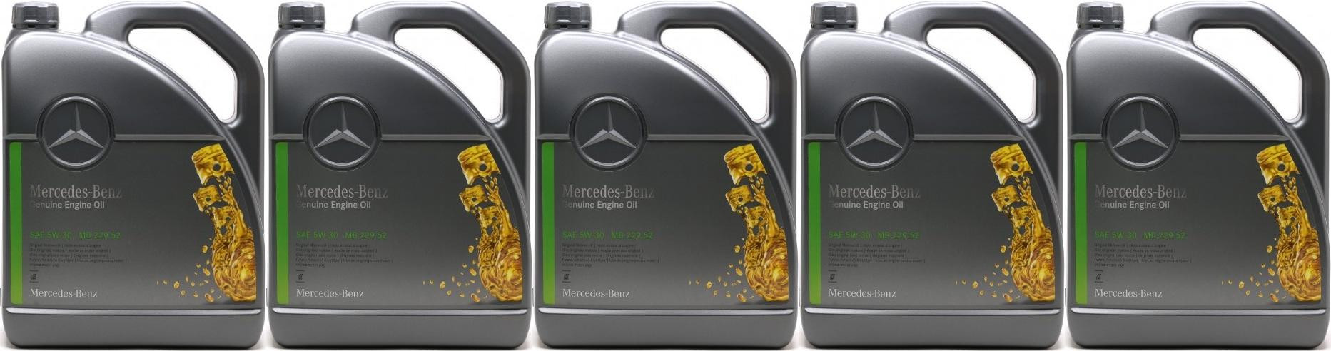 Original Mercedes Benz MB 229.52 5W-30 Motoröl 5x 5 = 25 Liter - SAE 5W ...