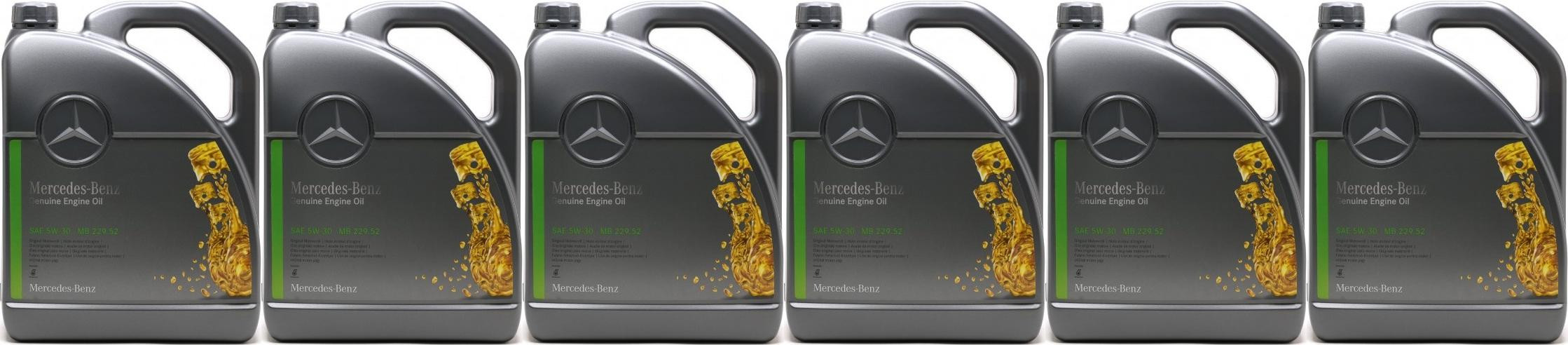 Original Mercedes Benz MB 229.52 5W-30 Motoröl 6x 5 = 30 Liter - SAE 5W ...